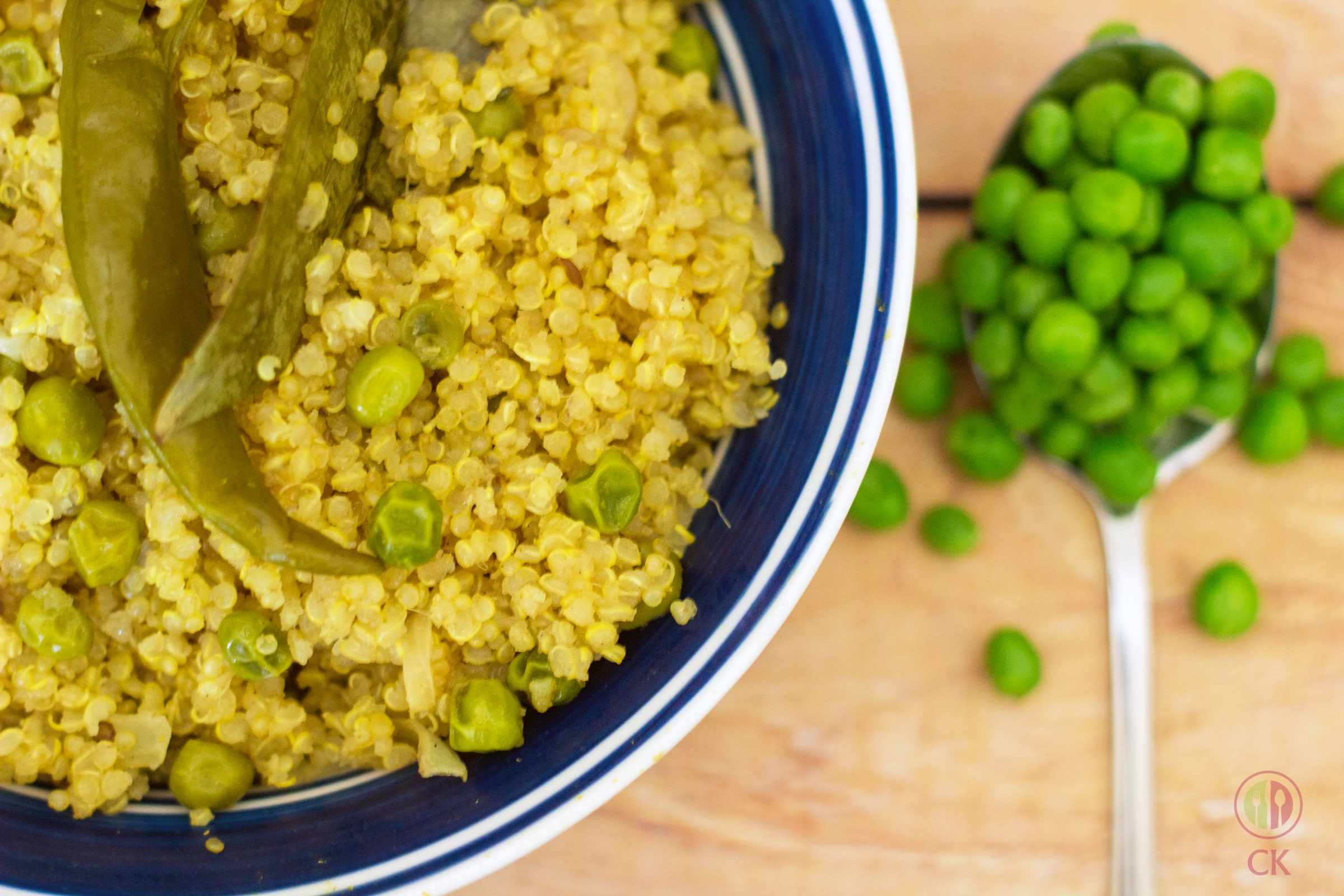 Healthy Quinoa Peas Pulao Recipe - Chakris Kitchen